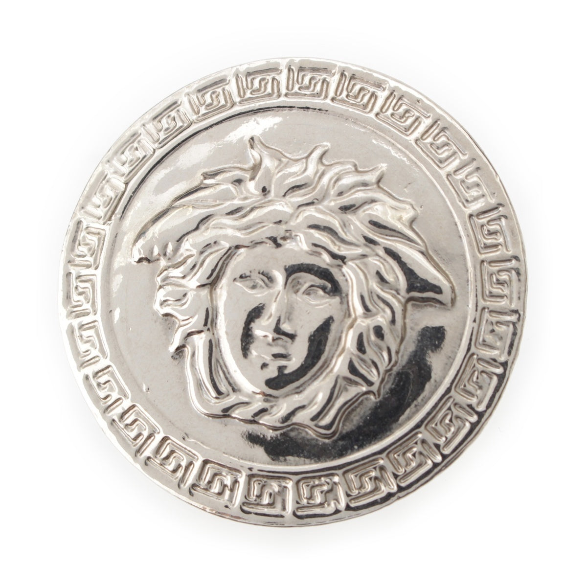 Gianni Versace Gold Plated Medusa pin badge Brooch Accessories Silver